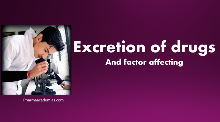 Excretion of drugs - Pharmaacademias