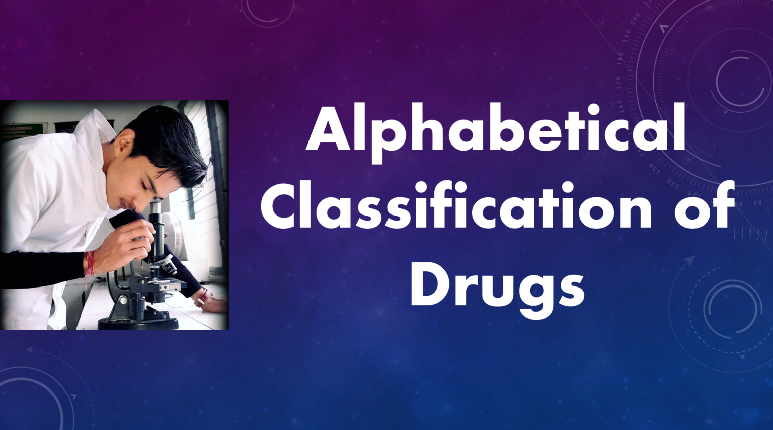 Alphabetical Classification of Drugs - Pharmaacademias