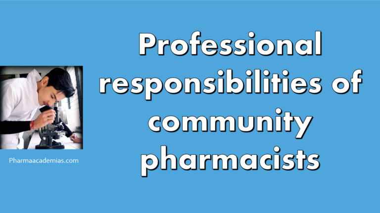 Role of Community Pharmacists - Pharmaacademias