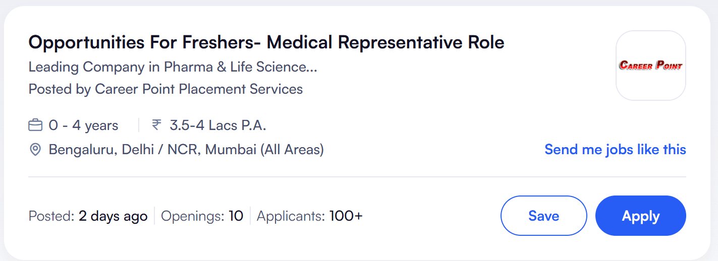 Medical Representative – Job Description